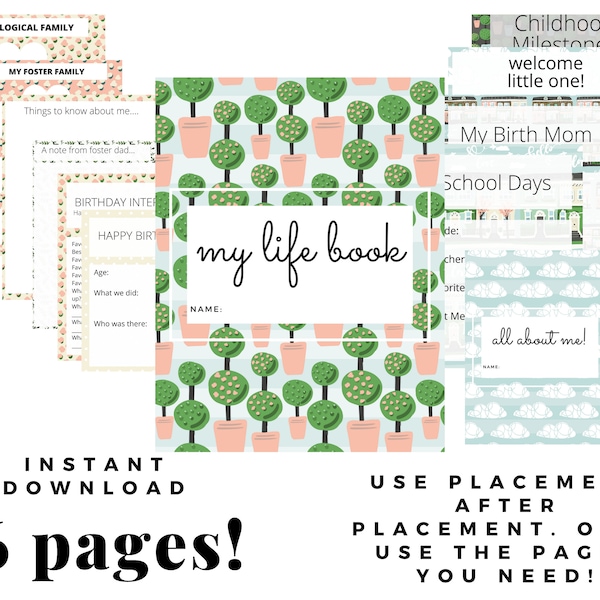 Foster Care Life Book / Foster Care Book / Gender Neutral Life Book ...