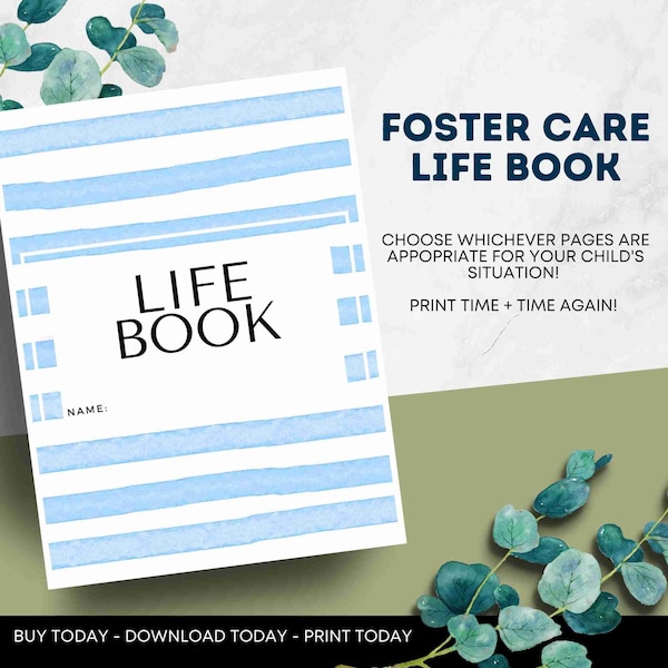 Foster Lifebook Template - Etsy