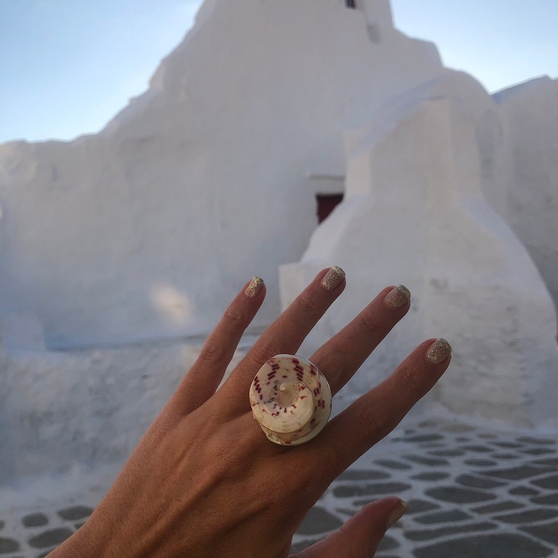 Carved Shell Ring - Etsy