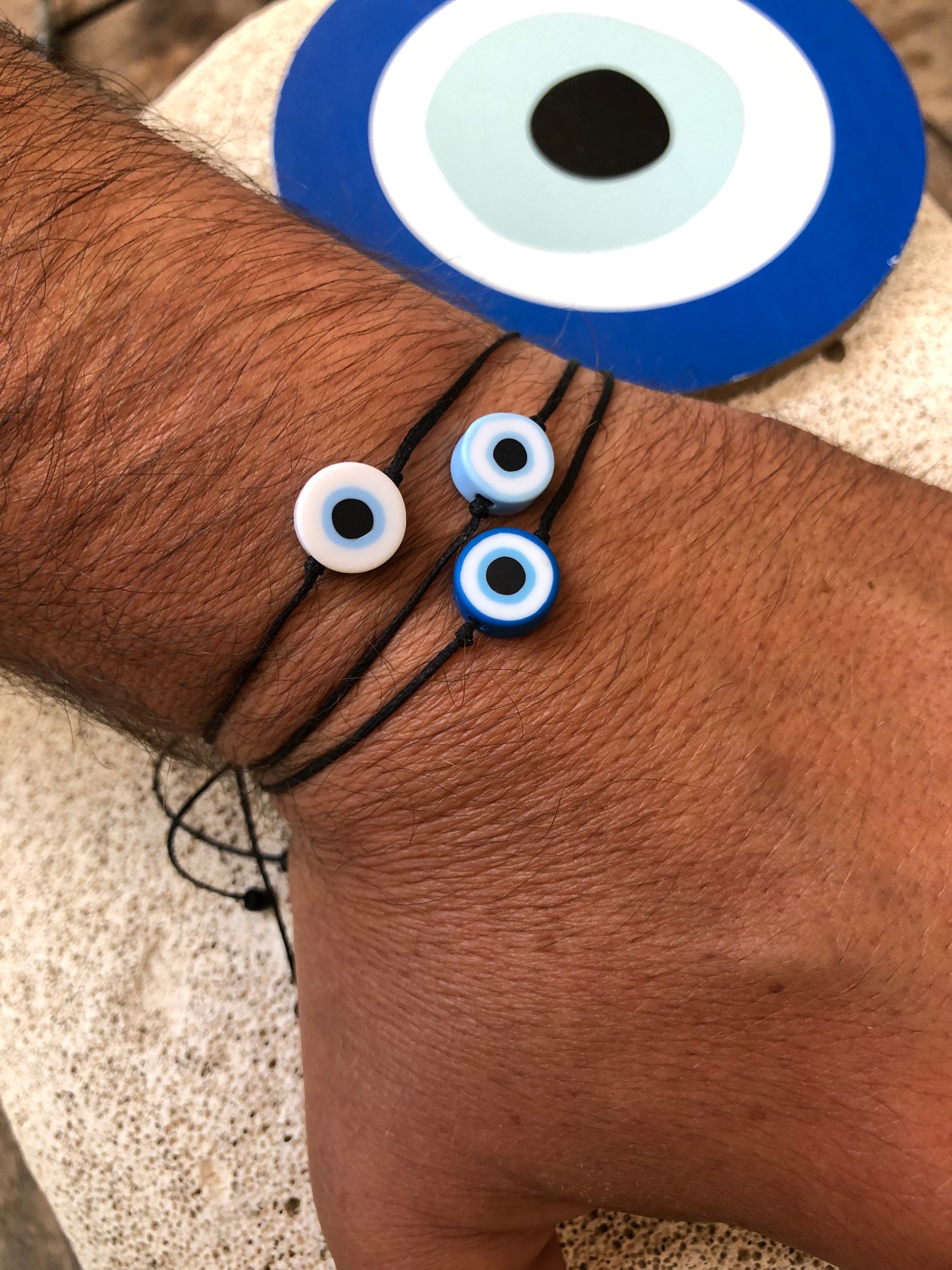 Mykonos Mati Bracelet Evil Eye Jewellery Polymer Clay Evil - Etsy