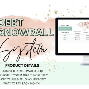 Debt Snowball financial planner personal finance tracker | Etsy