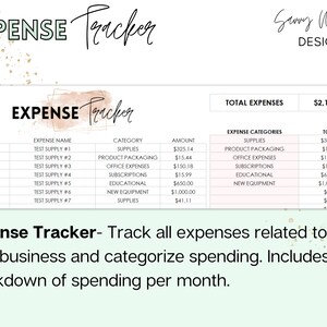Digital Business Planner Etsy Small Business - Excel Template Financial ...
