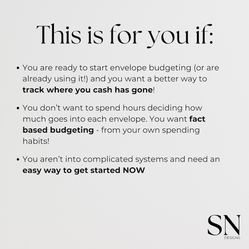 Envelope Budgeting System | Digital Cash Envelopes | Cozy Budget ...