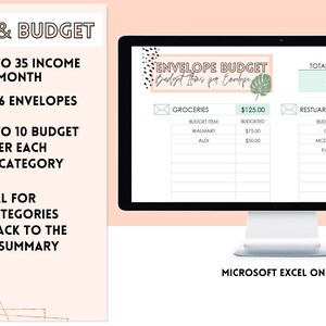 Cash Envelopes System Budget Template Excel Financial Planner - Etsy