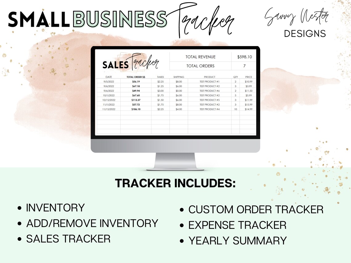 Digital Business Planner Etsy Small Business - Excel Template Financial ...