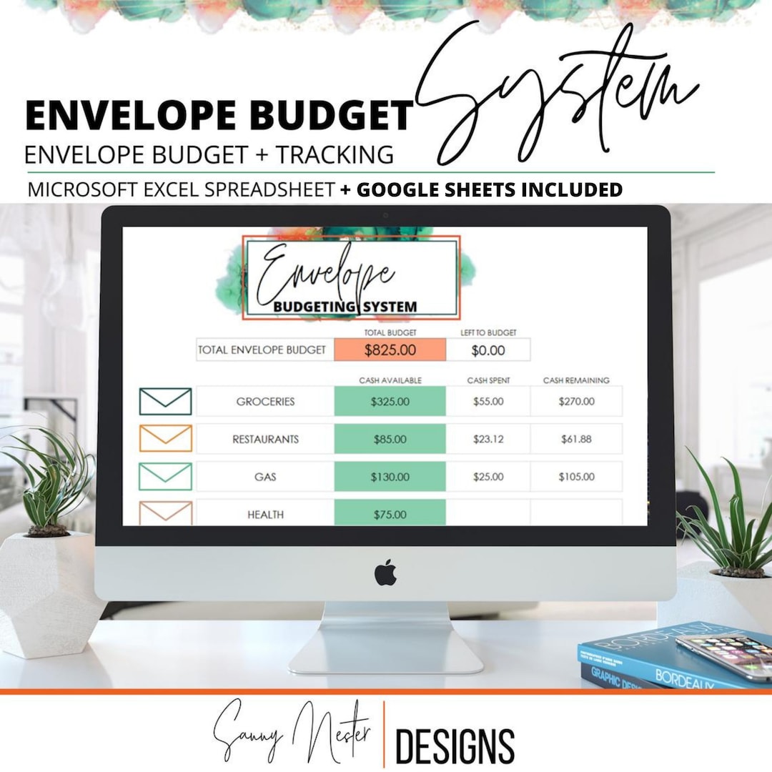 Cash Envelope System Digital Planner Budget Excel - Financial Budget ...