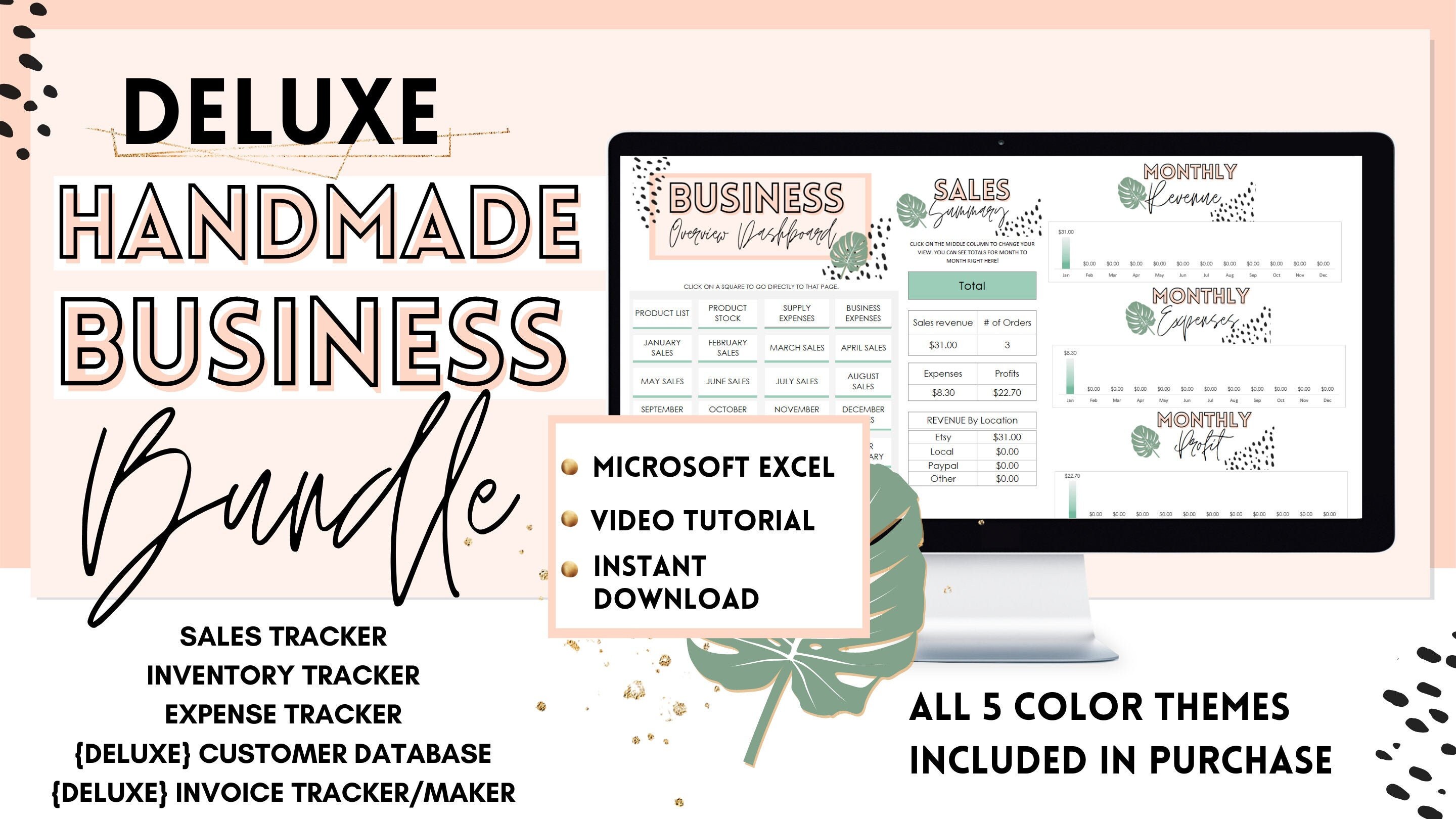 Small Business Planner Expense Tracker Etsy Shop Planner | Etsy