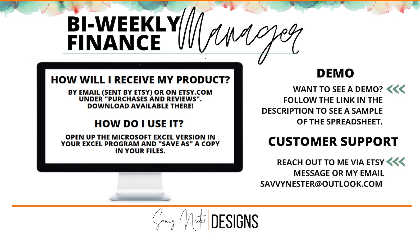 Digital Biweekly Budget Planner Binder | Excel Financial Bill Tracker ...