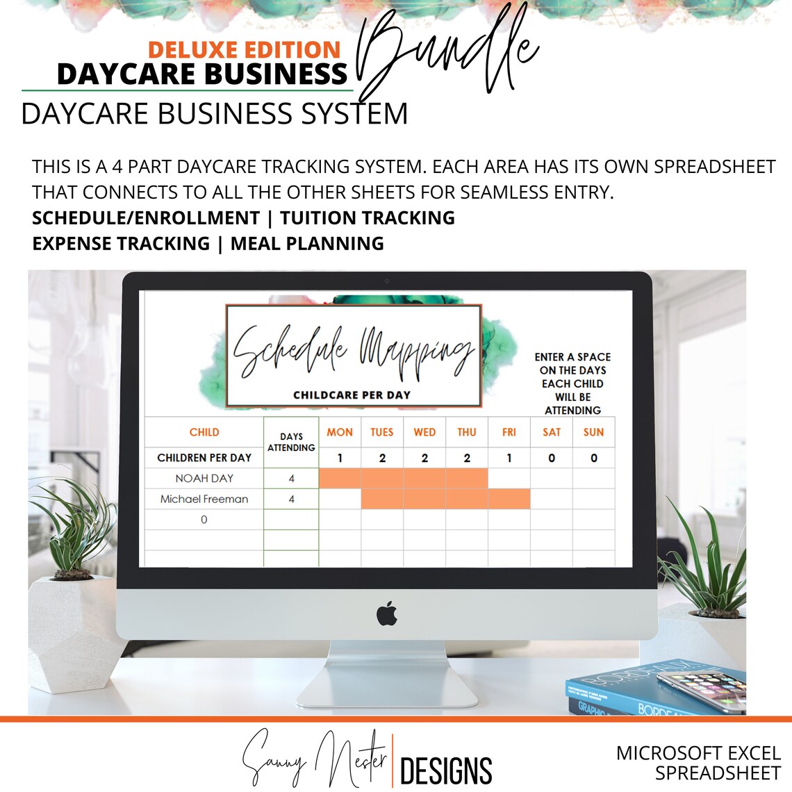 Daycare Business Tracker Childcare Provider Preschool Teacher Income ...