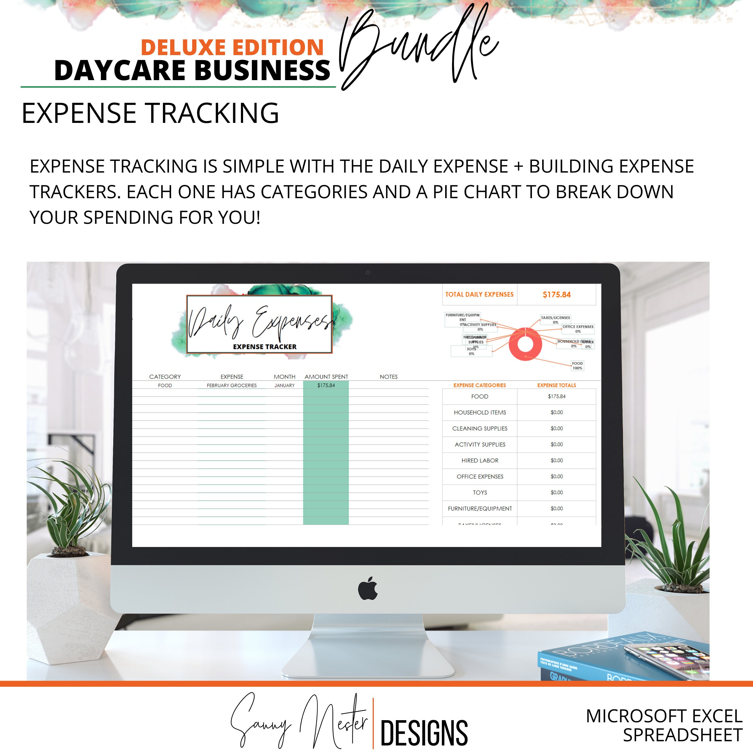 Daycare Business Tracker Childcare Provider Preschool Teacher Income ...