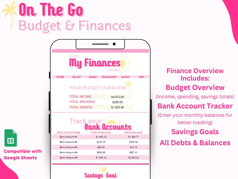 Digital Budget Planner: Google Sheets, Expense Tracker, Financial ...