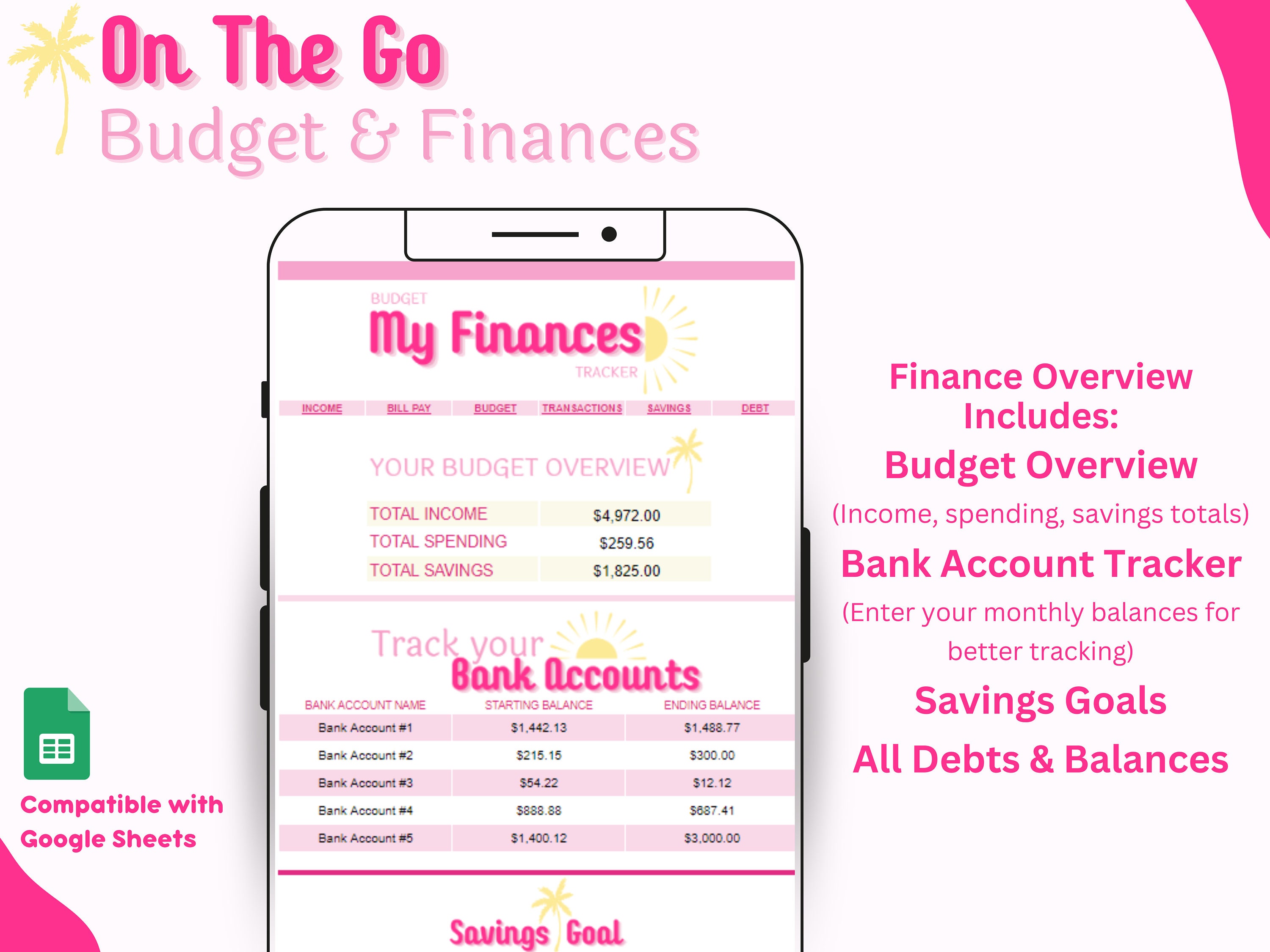 Digital Budget Planner: Google Sheets, Expense Tracker, Financial ...