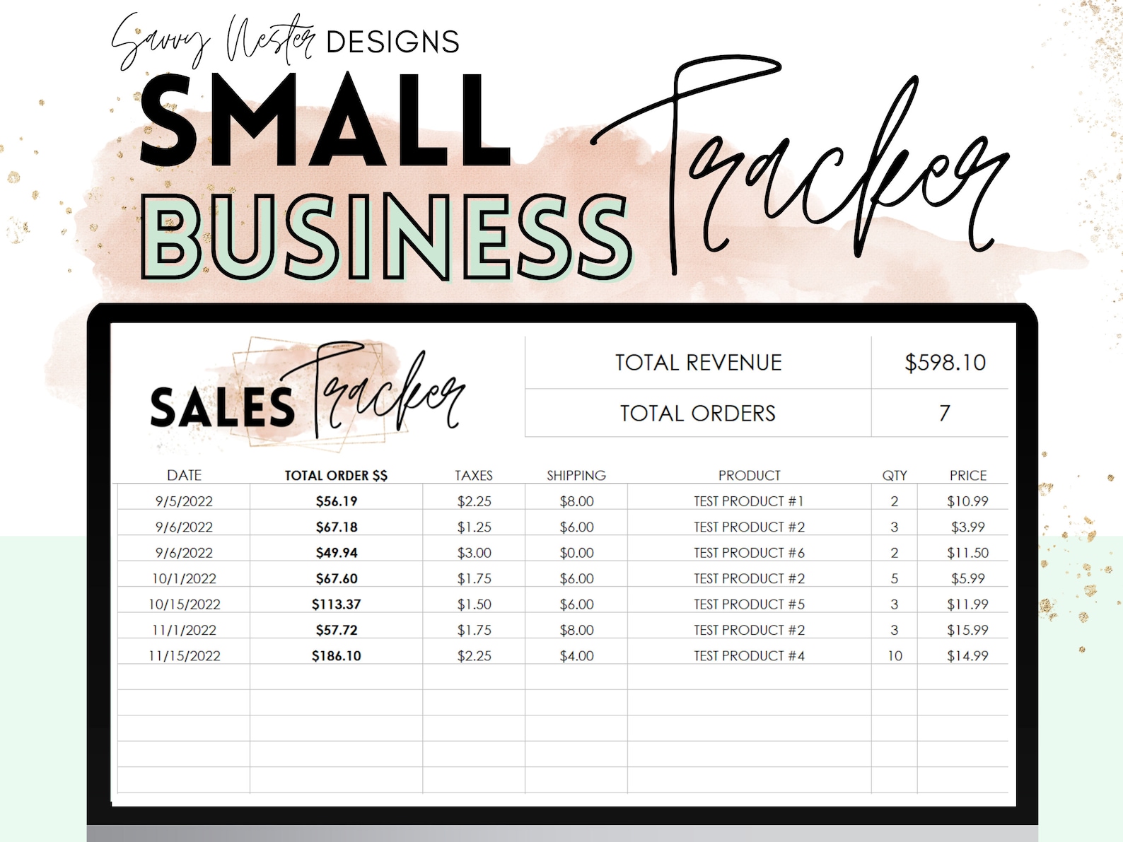 Digital Business Planner Etsy Small Business - Excel Template Financial ...