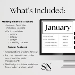 Monthly Financial Tracking System | 12-month Google Sheets Budget ...
