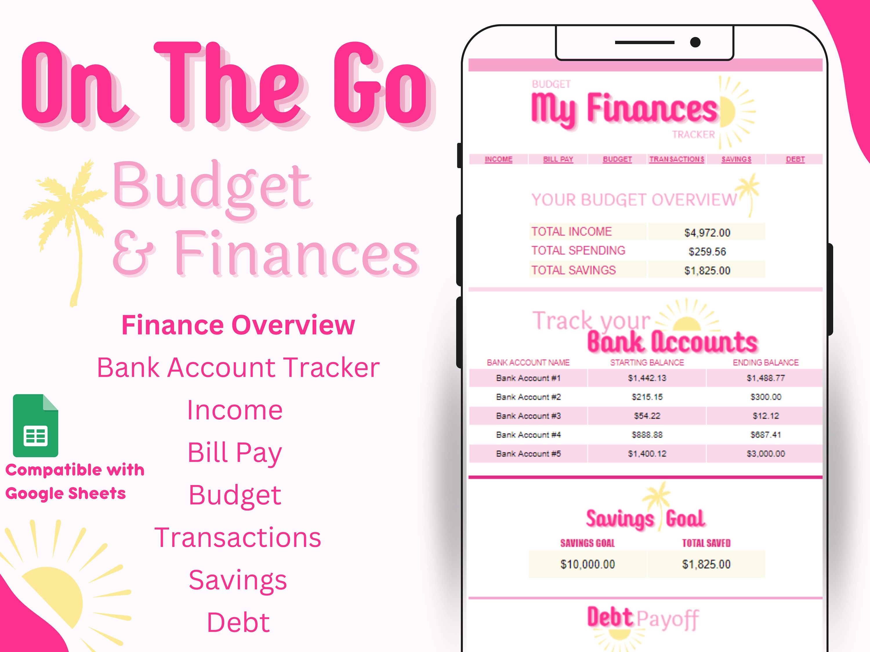 Digital Budget Planner: Google Sheets, Expense Tracker, Financial ...