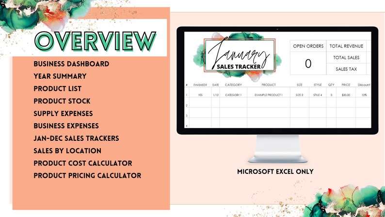 Handmade Business Planner Small Business Planner Business Spreadsheet Business Organizer Sales ...