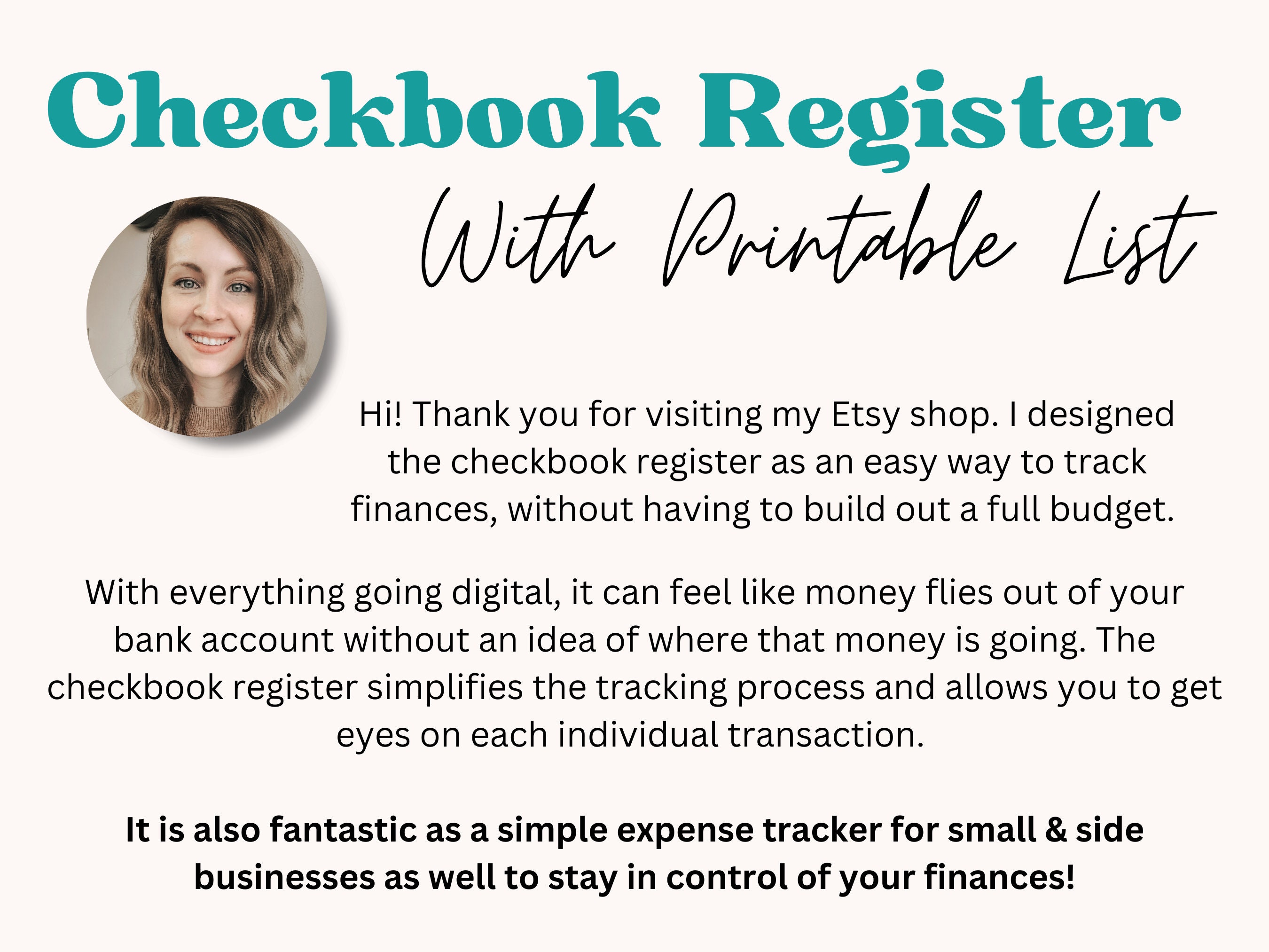 Checkbook Register & Financial Tracker: Income, Expense, Personal ...