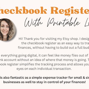 Checkbook Register Income & Expense Tracker Financial Planner Weekly ...