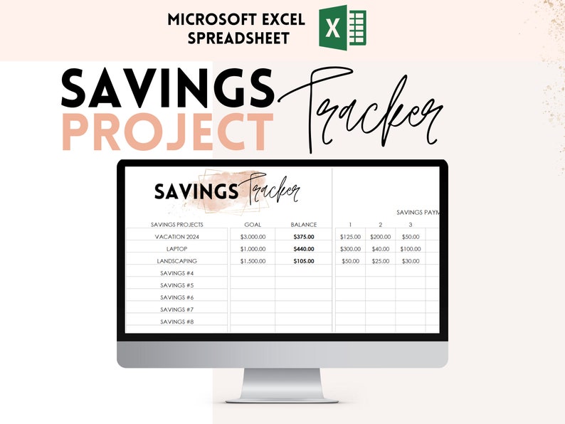 Savings Tracker Challenge, Digital Financial Planner, Honeymoon Fund ...