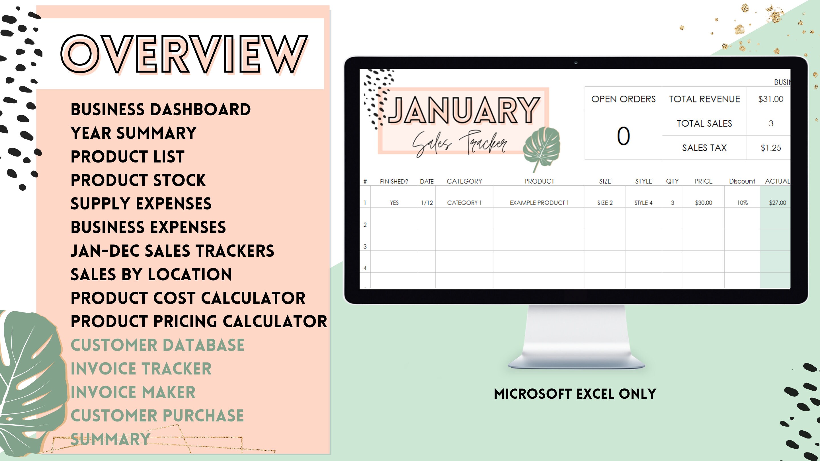 Small Business Planner Expense Tracker Etsy Shop Planner | Etsy