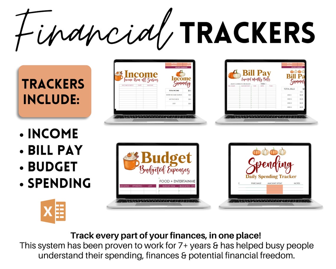 First Day of Fall, Financial Planner, Budget Template Excel, Digital ...