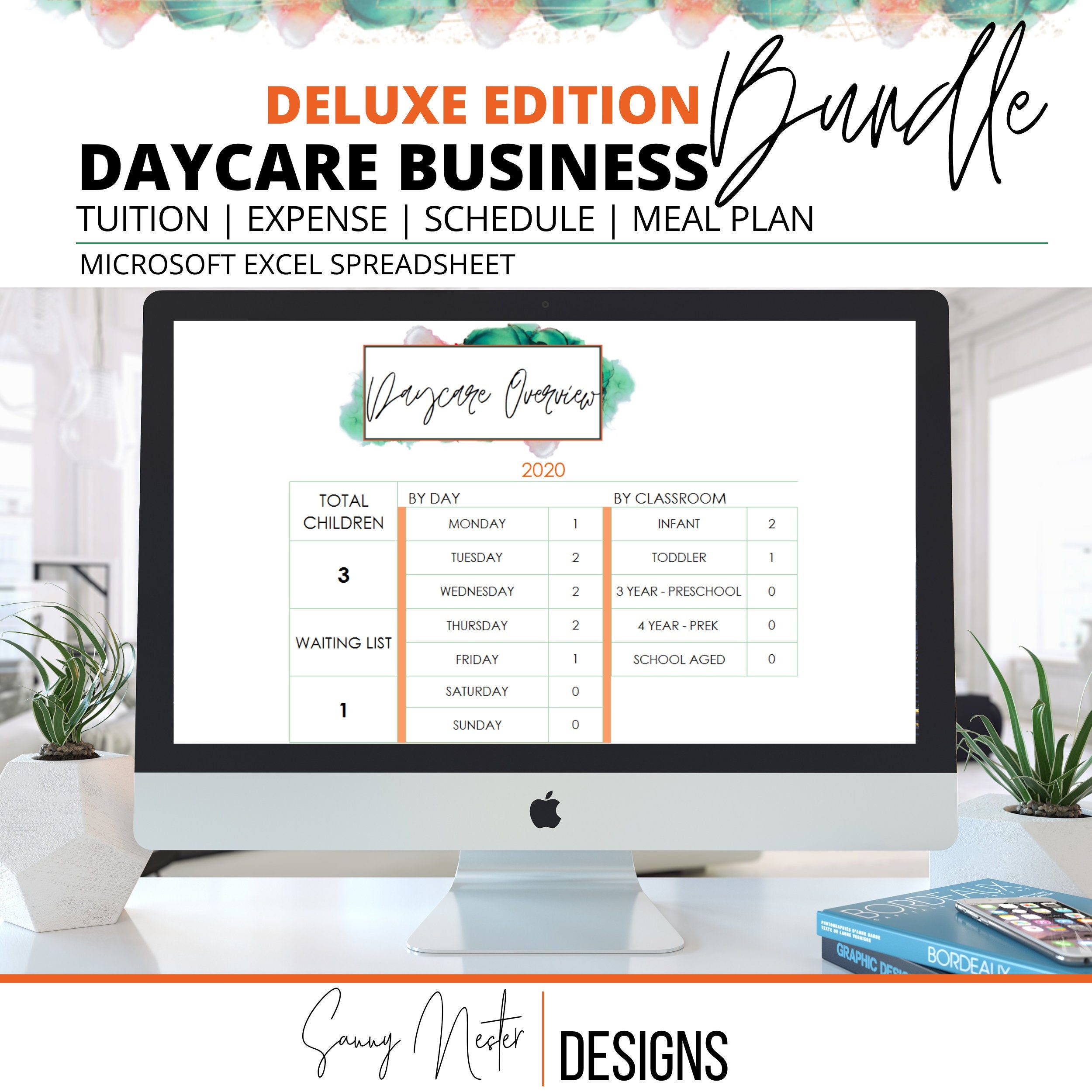 Daycare Business Tracker Childcare Provider Preschool Teacher Income ...