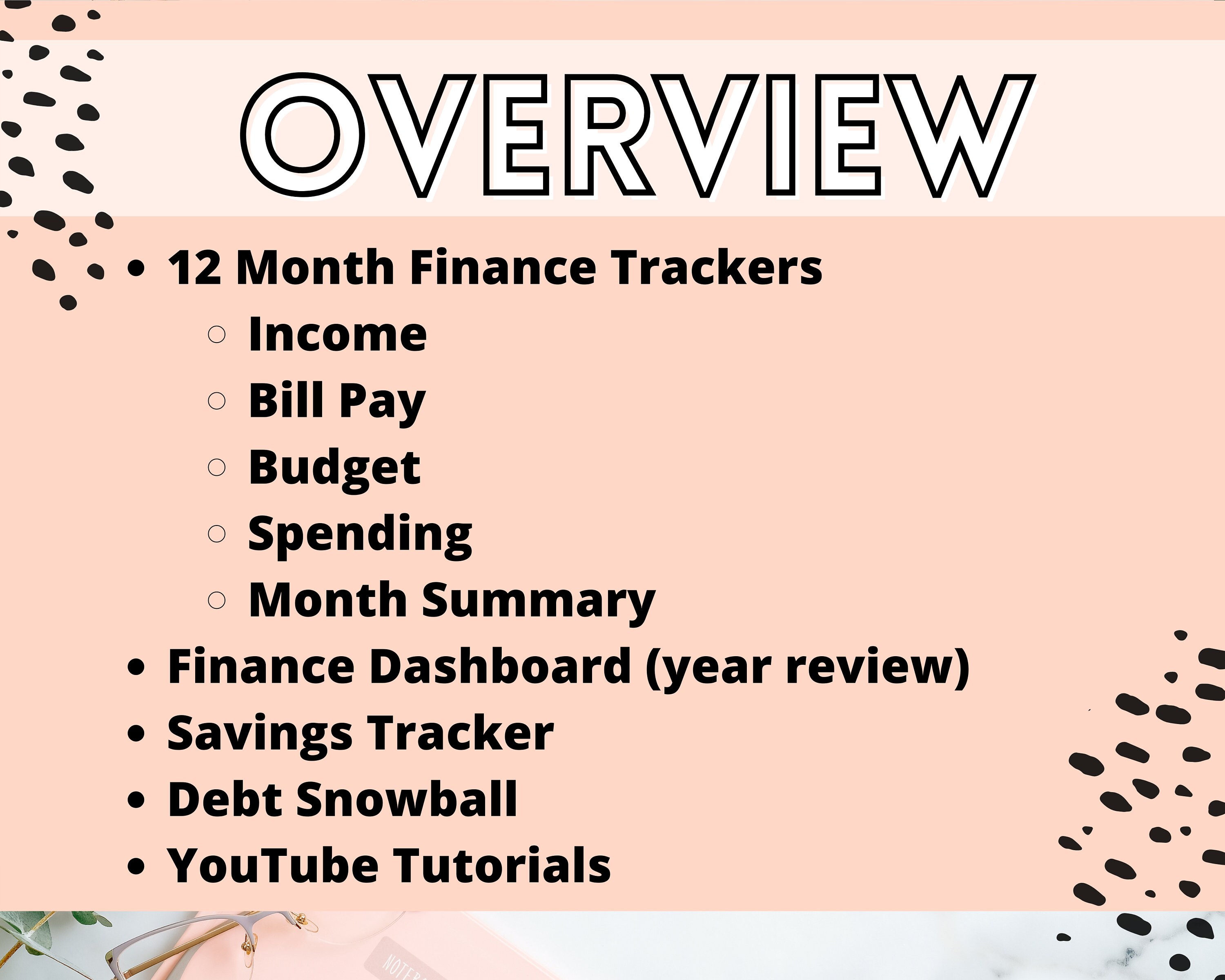 Digital Budget Planner Template Monthly Excel Financial Spreadsheet ...
