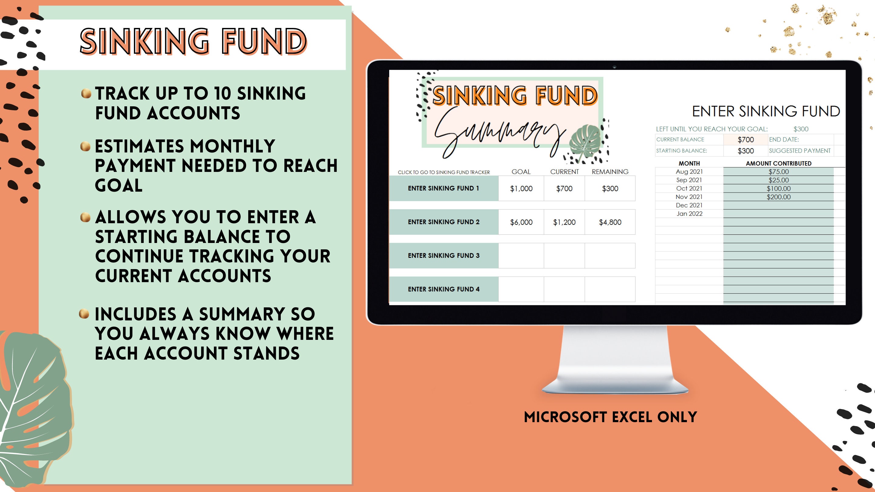 Cash Envelopes System Excel Template Budget Debt Snowball Financial ...