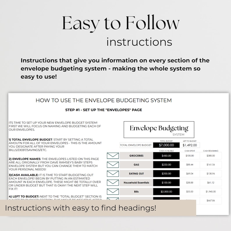 Envelope Budgeting System | Digital Cash Envelopes | Cozy Budget ...