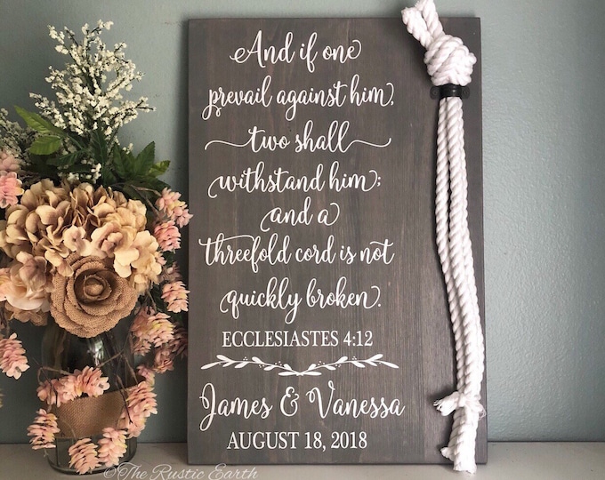 God's Corded Knot With Verse, a Cord of Three Strands,colored Cord ...