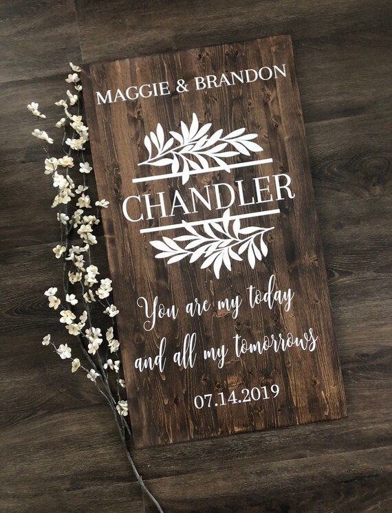 Party Décor Party Supplies Solid Wood Wedding Welcome Sign Custom ...