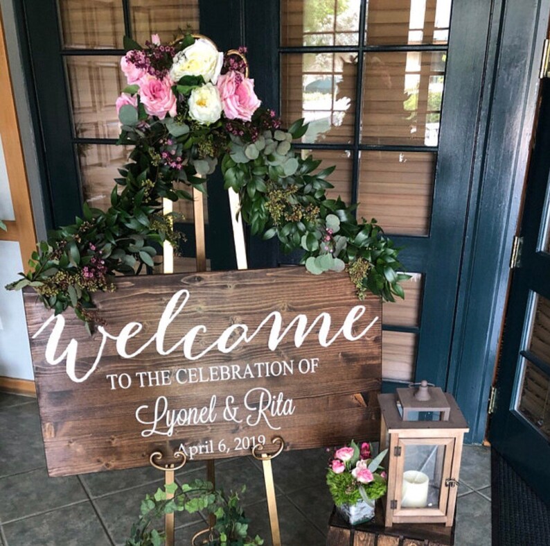 Wedding Welcome Sign Rustic Wood Wedding Sign Rustic - Etsy