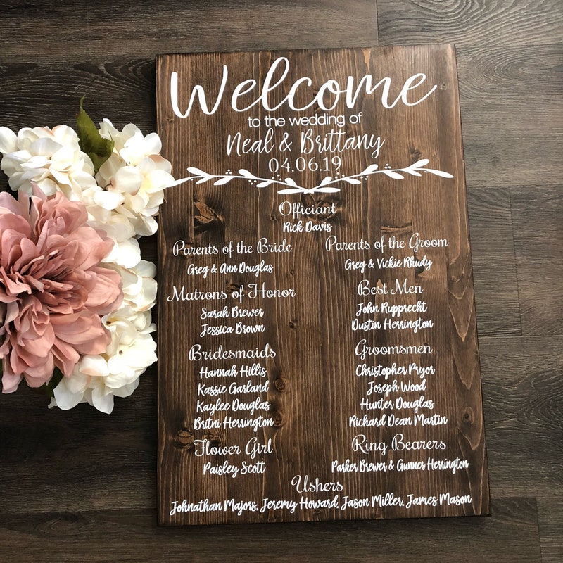 Bridal Party Sign - Etsy