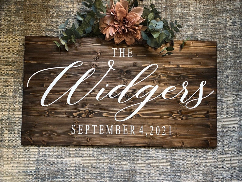 Last Name Wedding Welcome Sign Rustic Wedding Decor Wood - Etsy