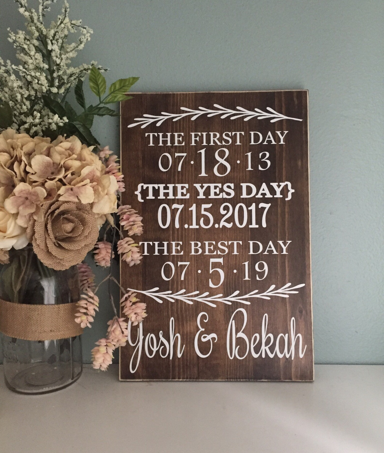 Our Love Story Sign Special Dates Sign First Day Yes Day - Etsy