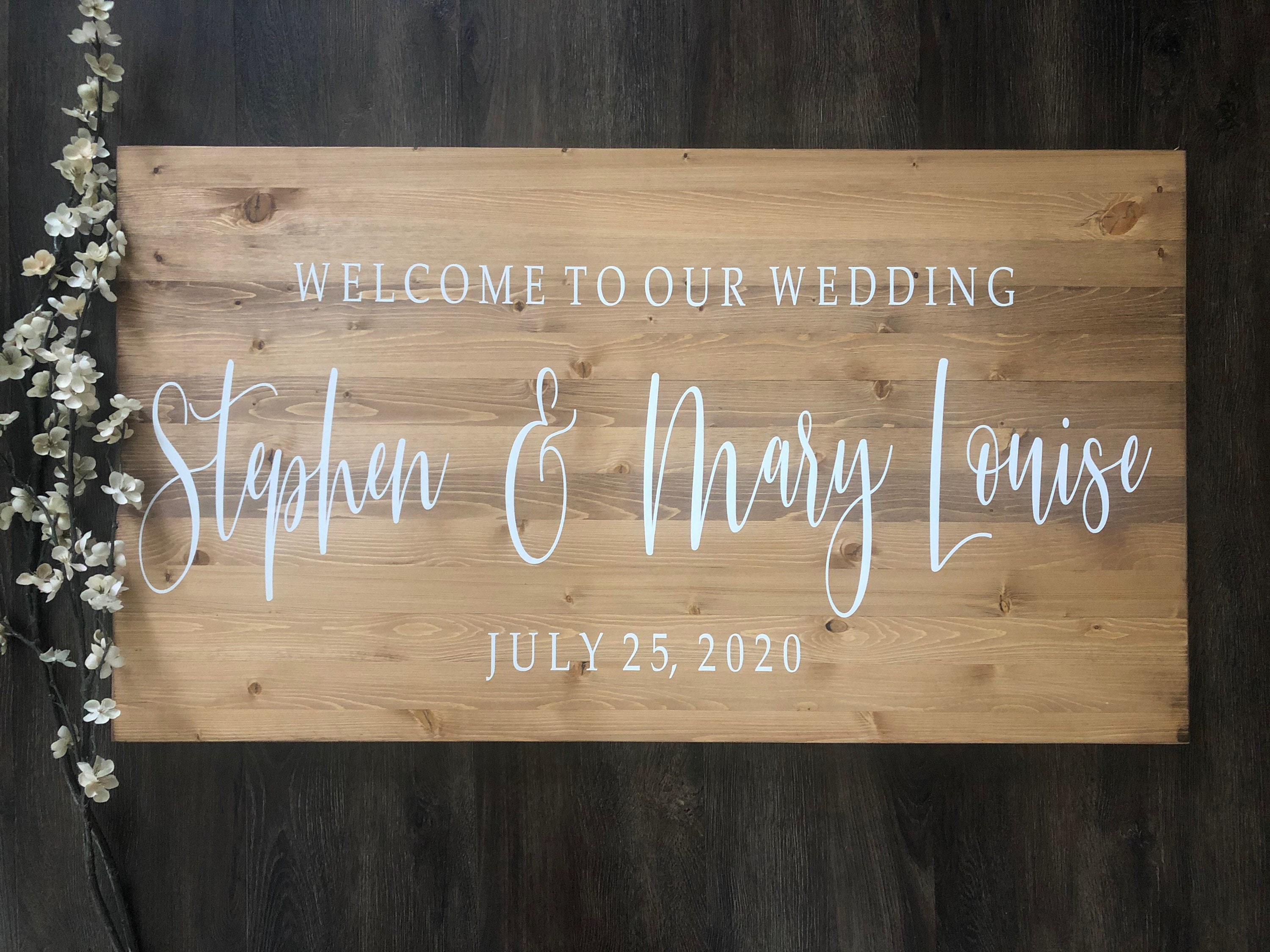 Wedding Welcome Sign | Wedding Entrance Sign | Rustic Wedding Decor ...