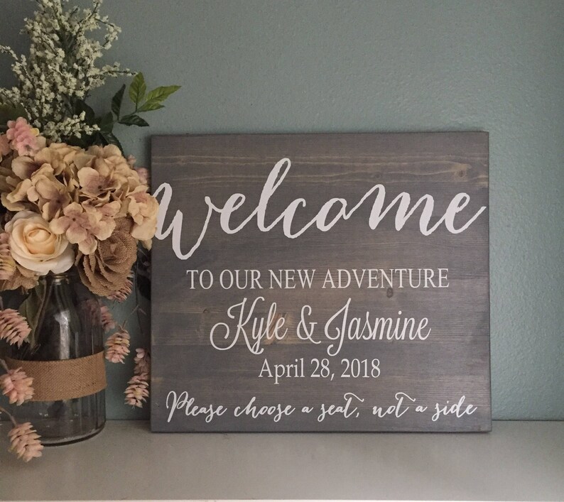 Wedding Welcome Sign Rustic Wood Wedding Sign Rustic - Etsy