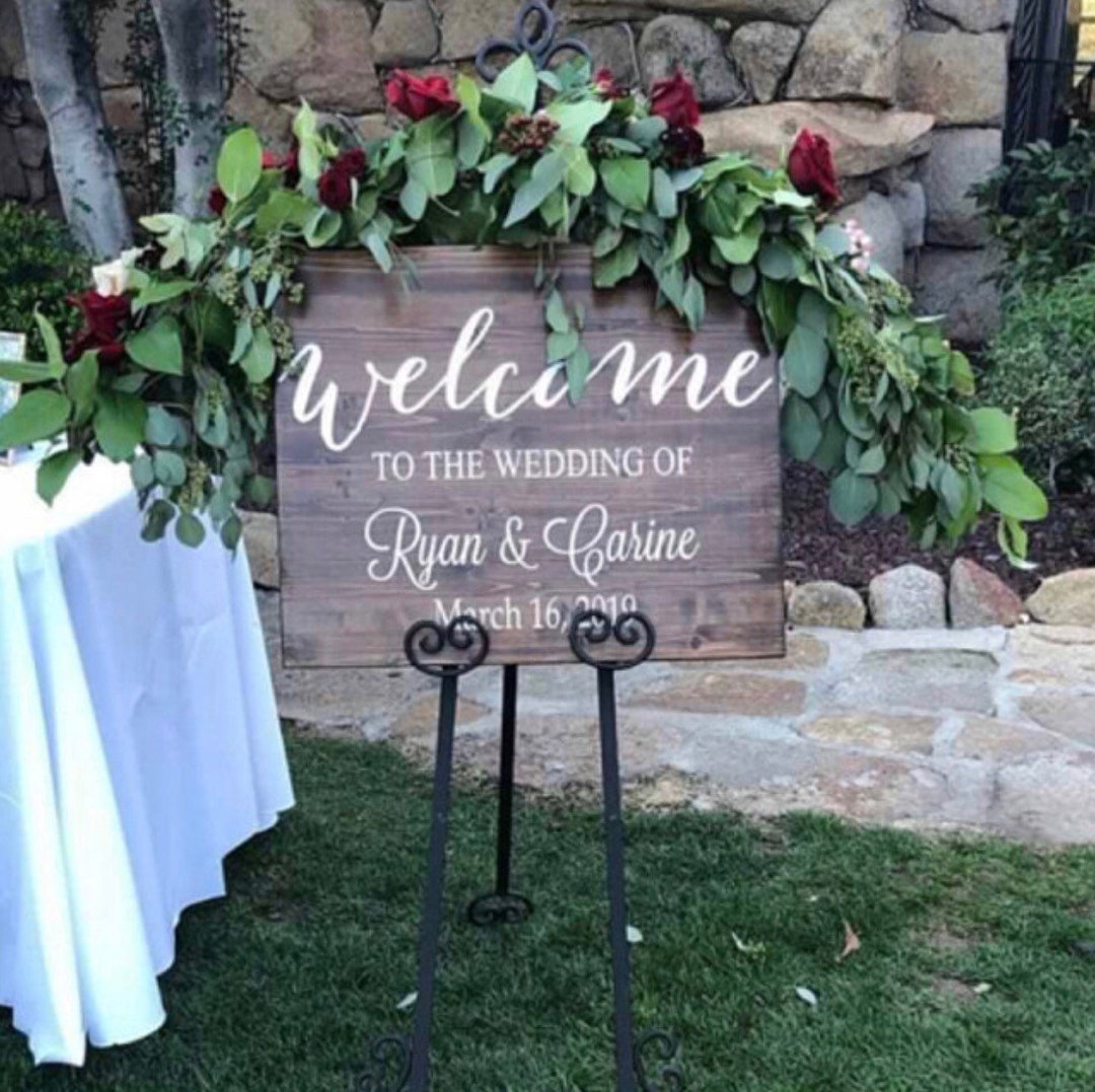 Wedding Welcome Sign - Rustic Wood Wedding Sign - Rustic Wedding Decor ...
