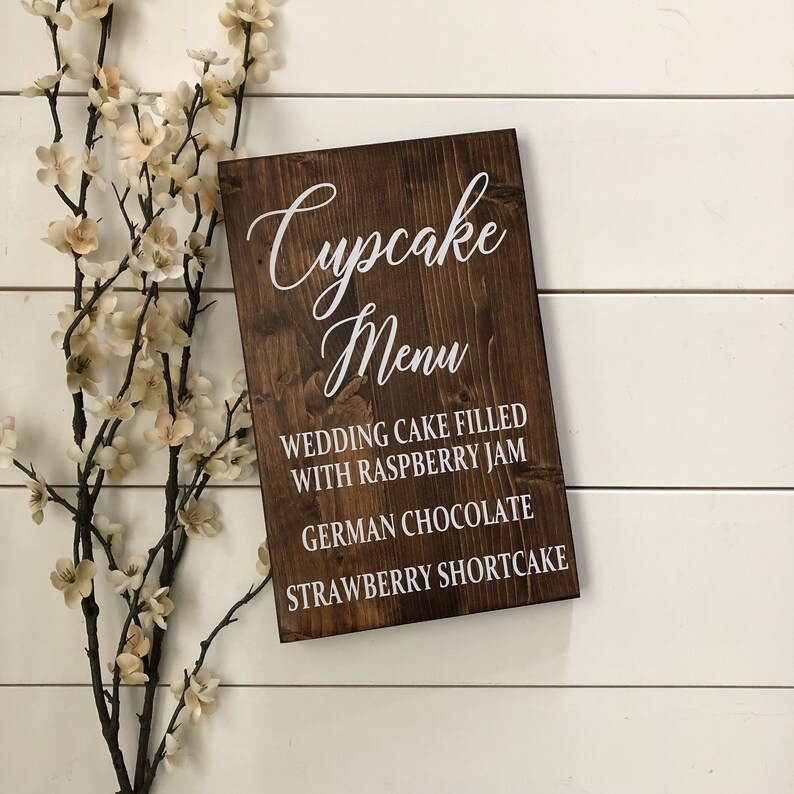 Wedding Menu Sign Cookie Menu Dessert Menu Rustic | Etsy