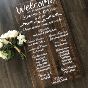Wedding Program Sign | Bridal Party Sign | Alternative Wedding Program ...
