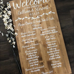 Wedding Program Sign | Bridal Party Sign | Alternative Wedding Program ...