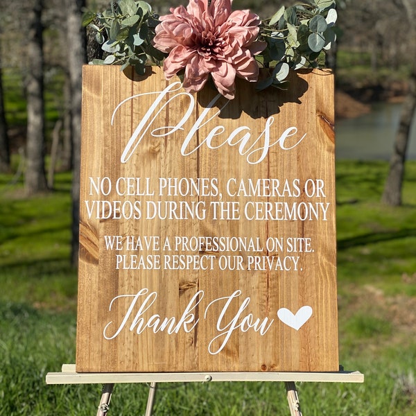 No Phone Wedding Sign - Etsy