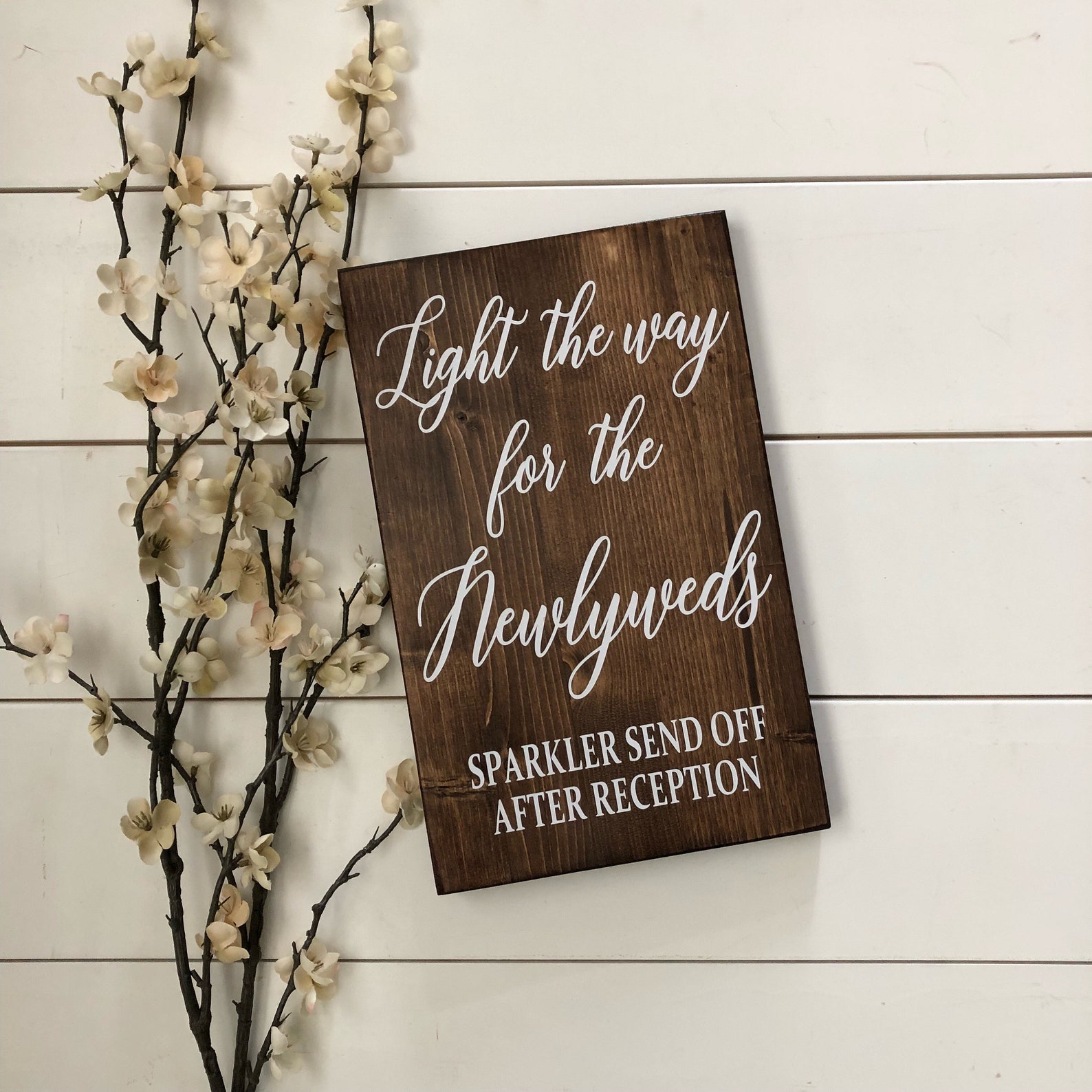 Rustic Wedding Sparkler Send off Sign Light the Way for the - Etsy