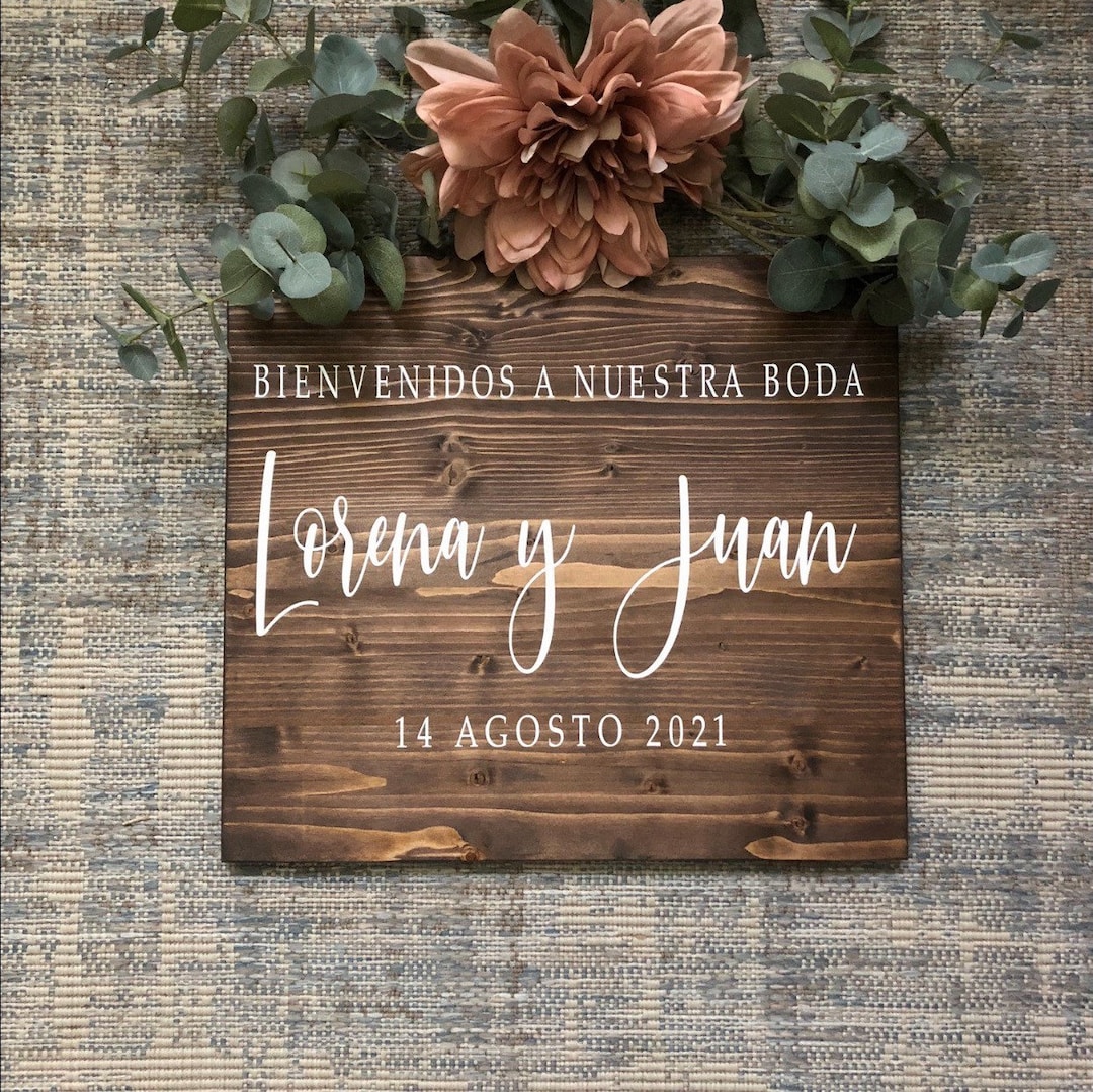 Wedding Welcome Sign Spanish | Bienvenidos Wedding Entrance Sign ...