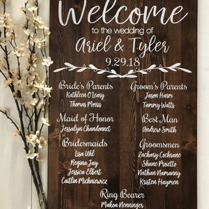 Wedding Program Sign | Bridal Party Sign | Alternative Wedding Program ...