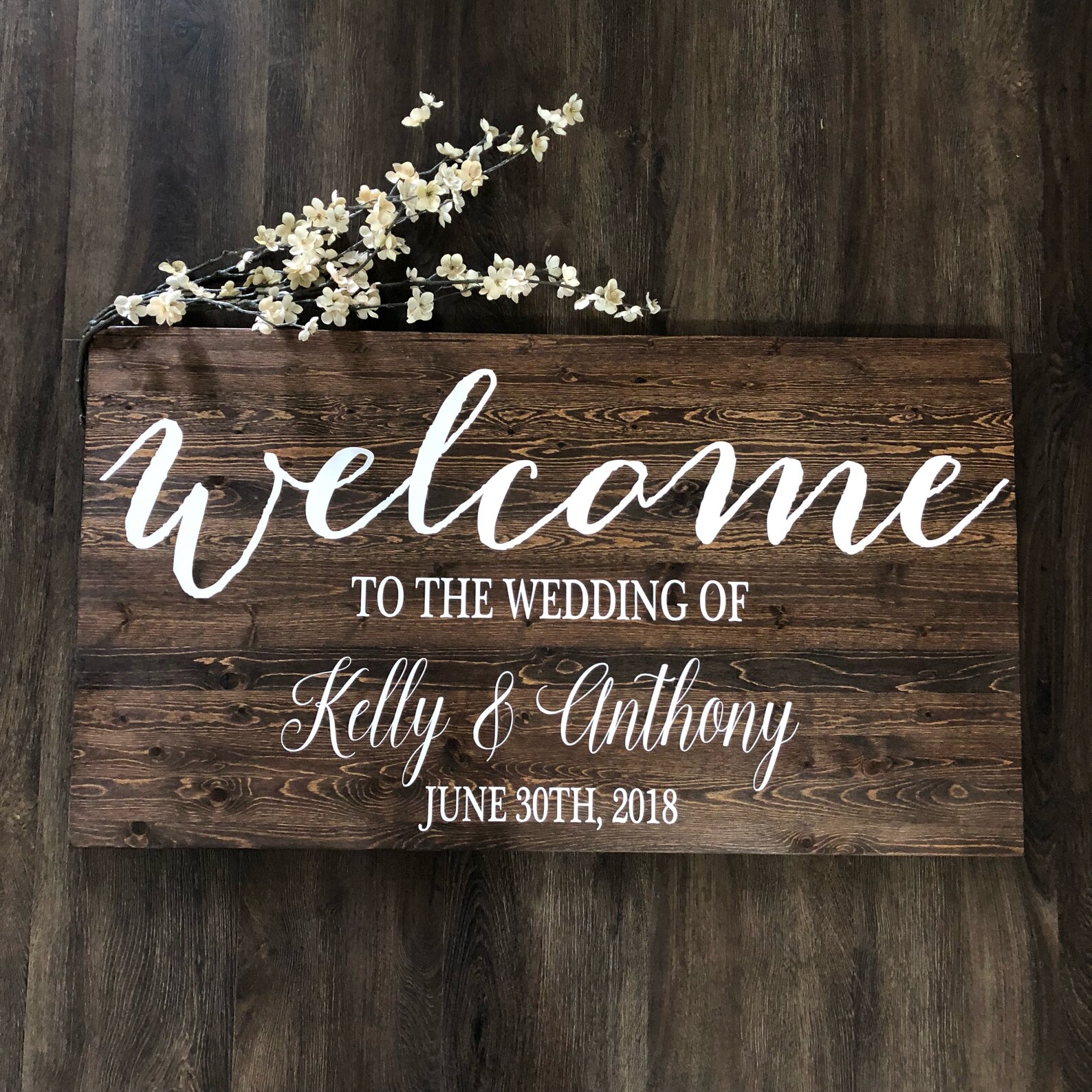 Wedding Welcome Sign / Rustic Wood Wedding Sign / Rustic - Etsy