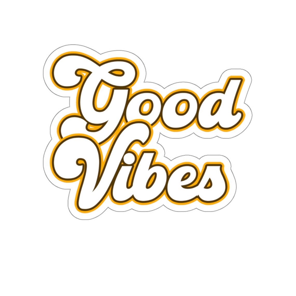 Good Vibes Retro Schrift Aufkleber | Etsy