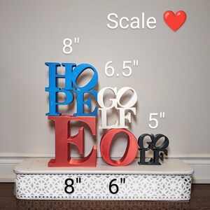 HOPE Heart Sign | HOPE Full Heart Pop Art | You Choose Size & Color ...