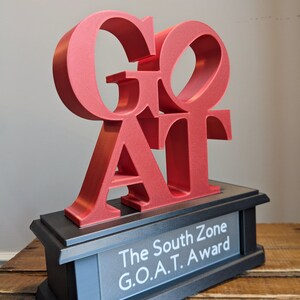 Personalized GOAT Trophy: 3D Printed Award, Office Decor - Etsy