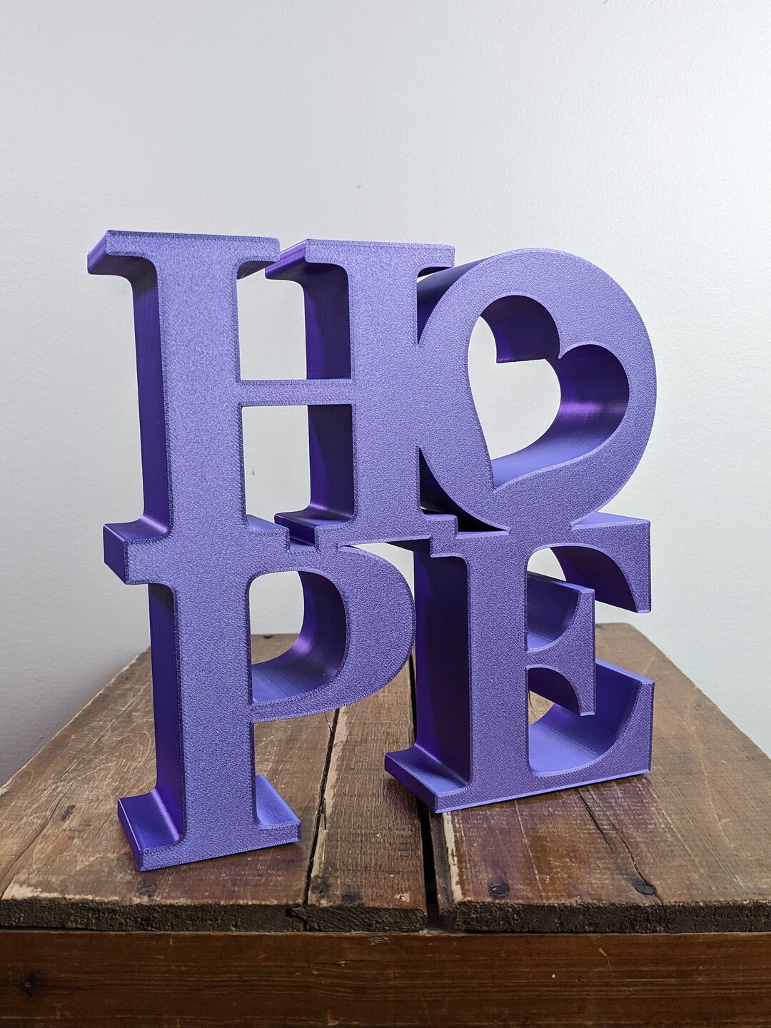 HOPE Heart Sign HOPE Full Heart Pop Art You Choose Size & Color 3D ...